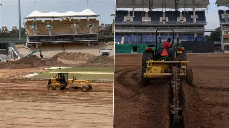 Chepauk Stadium: சேப்பாக்கம் மைதானத்தில் புனரமைப்பு பணிகள் தீவிரம் ...